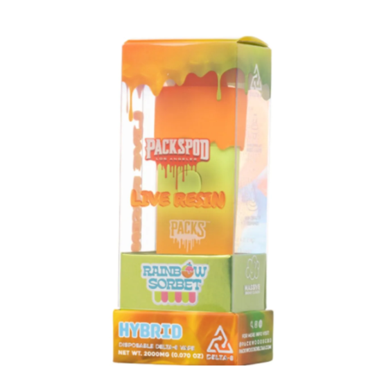 Packwoods | Rainbow Sorbet - Packspod Live Resin Disposable | Sweede