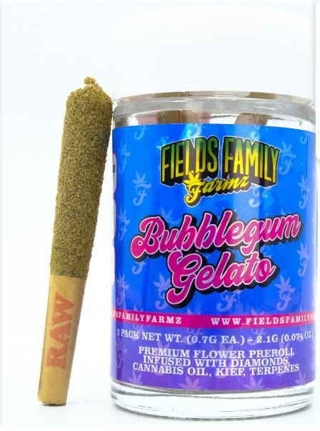 Fields Family Farmz - Bubble Gum Gelato Diamond & Kief Infused Pre ...